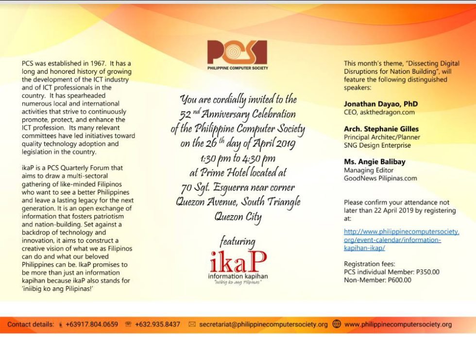 Philippine Computer Society iKAP forum highlights digital disruptions ...